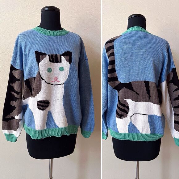 Christine Foley | Sweaters | Christine Foley Cat Sweater Womens Size ...